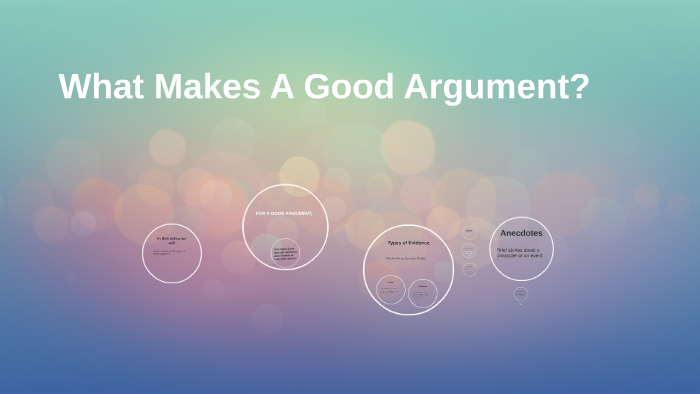 What Makes A Good Argument by Emily Moore on Prezi