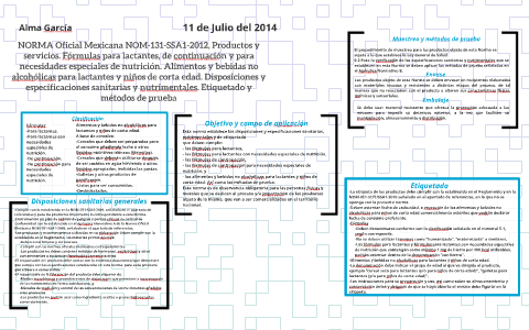 NORMA Oficial Mexicana NOM-131-SSA1-2012, Productos y servic by Alma ...