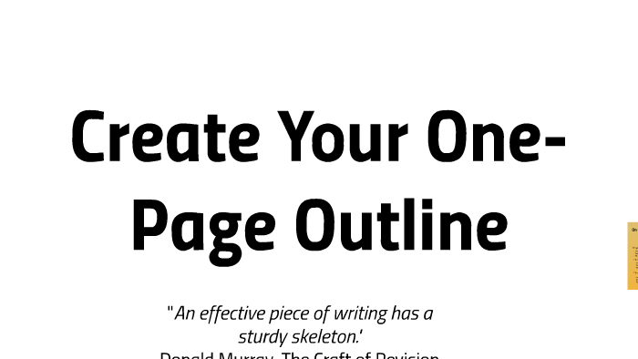 Create Your One-Page Outline by Ben Martin on Prezi