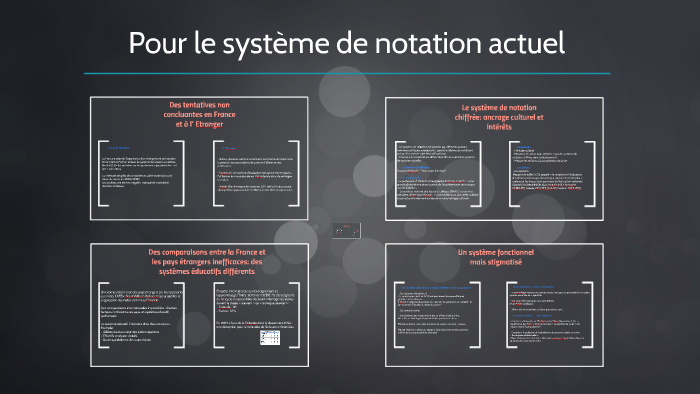 Débat sur le système de notation actuel by Nicolas Ferraz on Prezi
