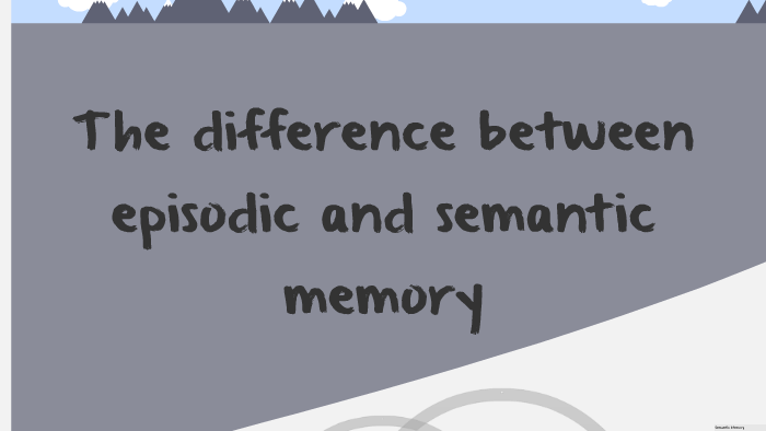 Episodic and semantic memory by Rae Szabó on Prezi