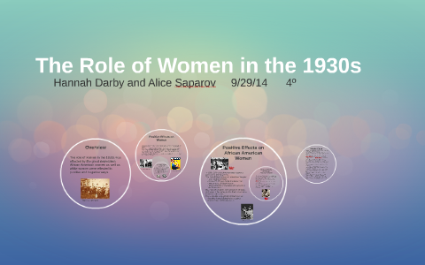 The Role of Women in the 1930s by Hannah Alice on Prezi