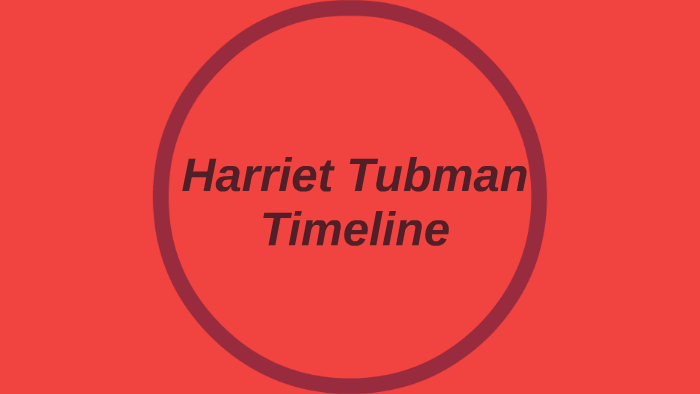 Harriet Tubman Timeline by Stephanie Pegram on Prezi