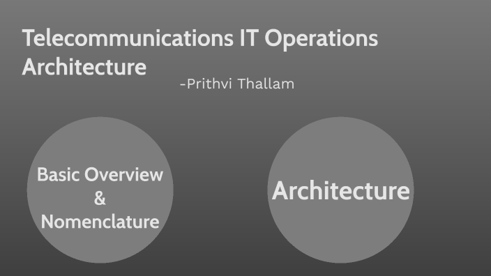 Telecom IT Operations Architecture by Prithvi Kiran on Prezi