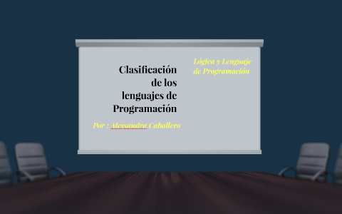 Clasificacion de los lenguajes de Programacion by Alessandra Caballero ...