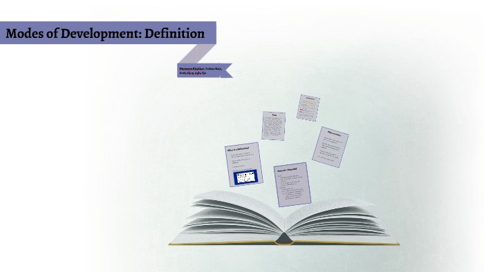 Modes of Development: Definition by Fatima Raja