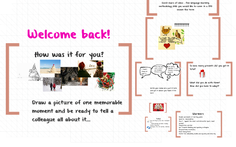 Welcome back! by Bev Davies on Prezi
