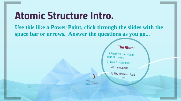 Atomic Structure Intro. by Rod Williams on Prezi