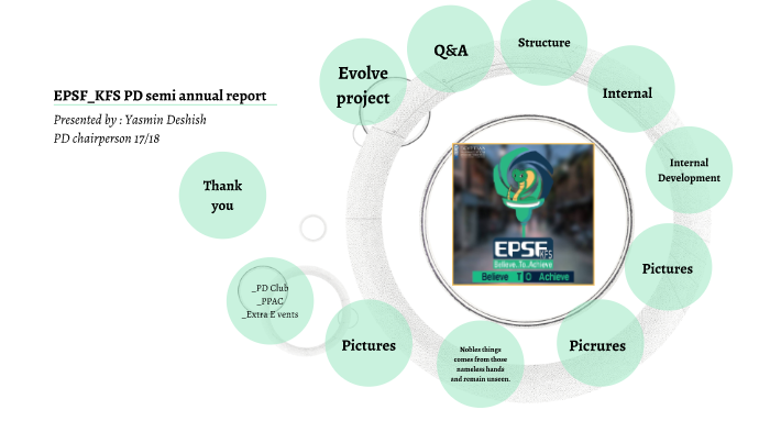 EPSF-KFS PD semi annual Report by Yasmeen Deshish on Prezi