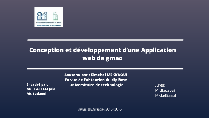Présentation d'une application web de GMAO by Elmehdi MEKKAOUI on Prezi