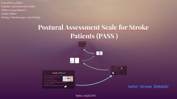 Postural Assessment Scale for Stroke Patients (PASS ) by Kruno Topolski ...