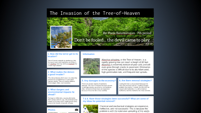 Invasive Species Horror Movie Poster by pooja balamurugan on Prezi