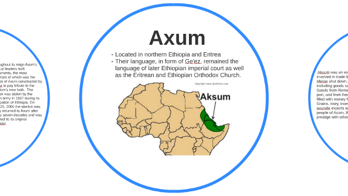 Axum Map Africa