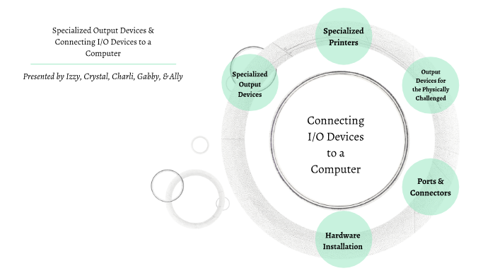 Specialized Output Devices & Connecting I/O Devices to a Computer by ...