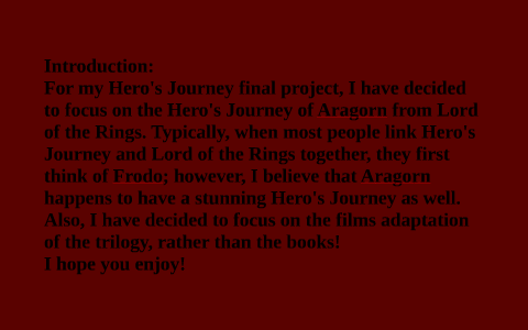 Hero's Journey Final Project by Julia Robbins on Prezi