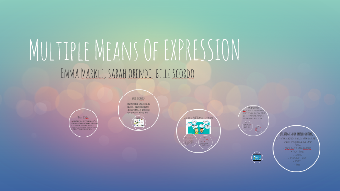 Multiple Means Of EXPRESSION By Emma Markle