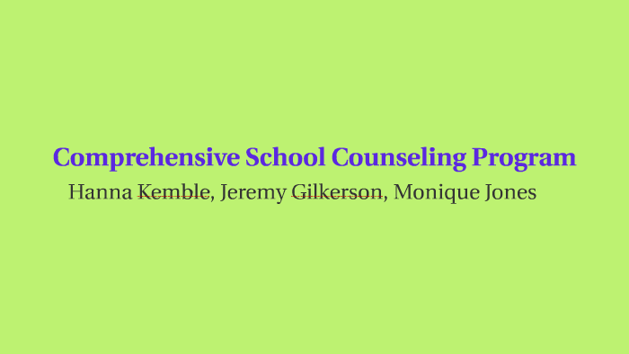 What is a comprehensive counseling program? by Hanna Kemble on Prezi