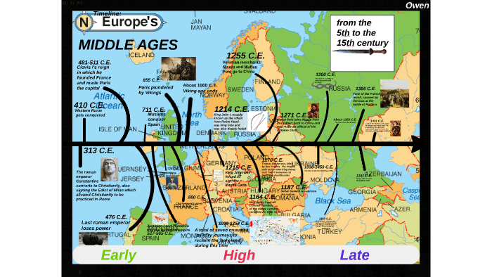 Europe's Middle Ages Timeline by owen coukell on Prezi