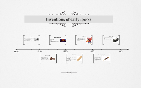 Inventions of early 1900's by brandon sherman