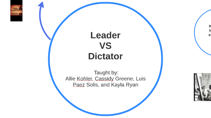 Leader VS Dictator by Allie Kohler on Prezi