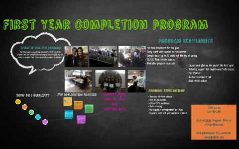 First Year Completion program by Frances Lepe on Prezi