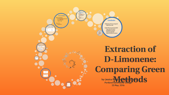 Extraction of D-Limonene: Comparing Green Methods by Jessica Price