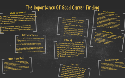 The Importance Of Good Career Finding by savannah roehre on Prezi