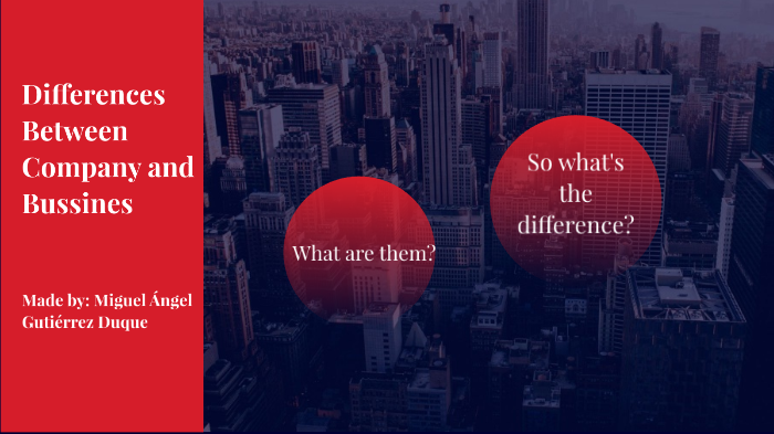 Differences Between Company and Business by Miguel Angel Gutierrez ...