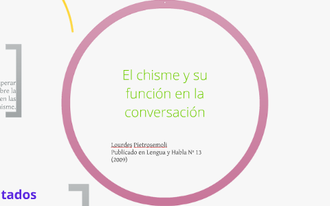 El chisme y su función en la conversación by Olga Rodriguez