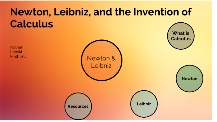 Newton, Leibniz, and the Invention of Calculus by Nathan Lenski on Prezi