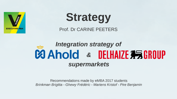 Delhaize Ahold Merger by Kristof Martens on Prezi