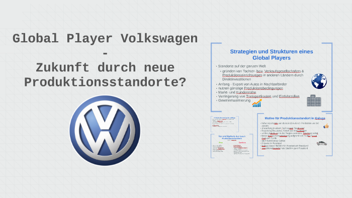 Global Player Volkswagen - Zukunft durch neue Produktionssta by Justin Reichert on Prezi