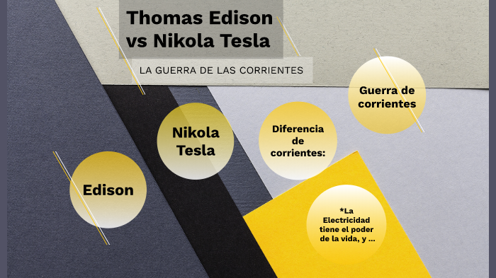 Guerra de corrientes. Edison vs Tesla. By.DG by dulce galindo on Prezi