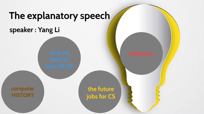 The explanatory speech by lee Bobby on Prezi