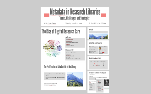 Metadata in Research Libraries by Matthew Carruthers on Prezi