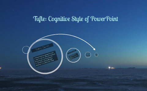 Tufte: Cognitive Style of PowerPoint by John Smith
