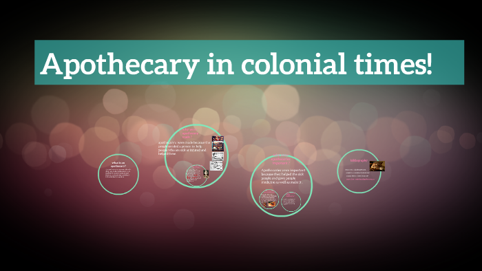 Apothecary in colonial times! by sarah abutaa on Prezi