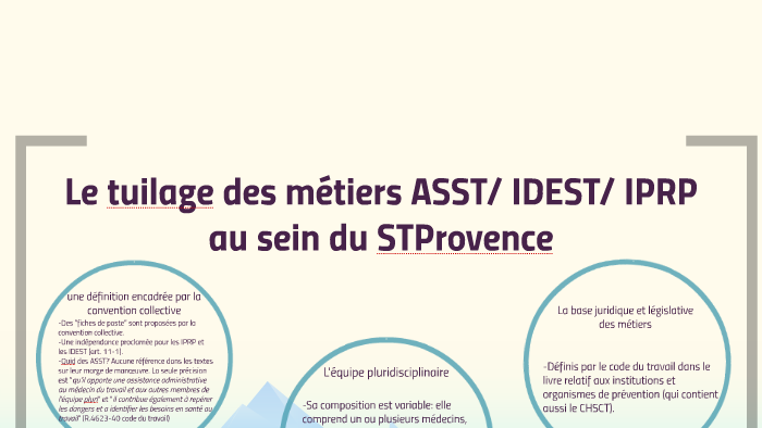 Le tuilage des métiers ASST/ IDEST/ IPRP au sein du STProven by fx ...