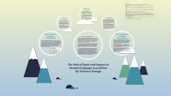 The Role of Input and Output in Second Language Acquisition by Veronica ...