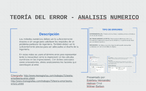 Teoria del Error by Wilmer Borbon on Prezi