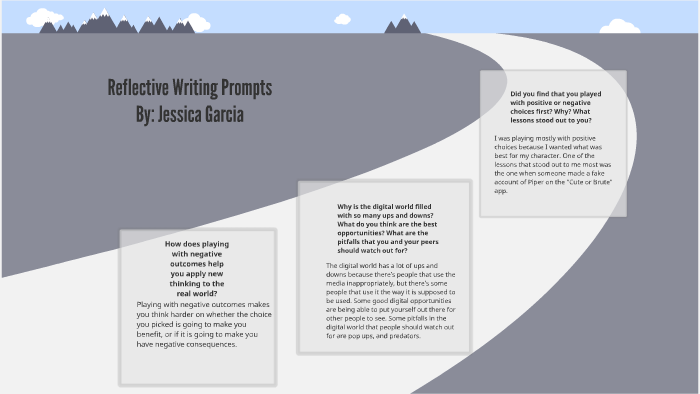 Reflective Writing Prompts. by Jessica Garcia on Prezi