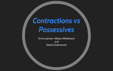Contractions vs Possessives by Emma Jansen