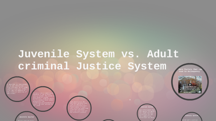 Juvenile System vs. Adult criminal Justice System by Cecelia Brady on Prezi