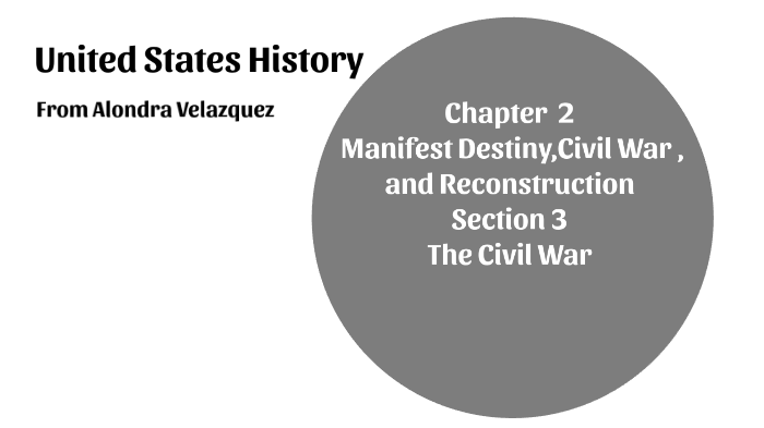 Chapter 2 Manifest Destiny, Civil War , and REconstruction 1800-1877 by ...