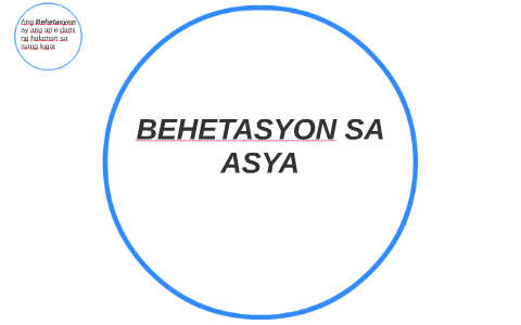 BEHETASYON SA ASYA by on Prezi