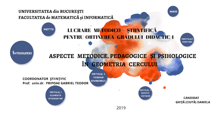Aspecte metodice in geometria cercului by Daniela Ciuta on Prezi