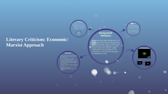 Literary Criticism: Economic/Marxist Approach by Danielle Richardson on ...