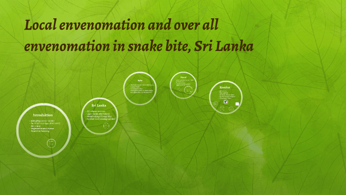 Local envenomation and over all envenomation in snake bite, by Sofia ...