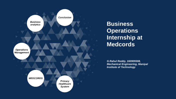 Business Operations Internship by Rahul Reddy on Prezi