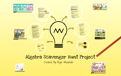 Algebra Scavenger Hunt by Hope Alexander on Prezi